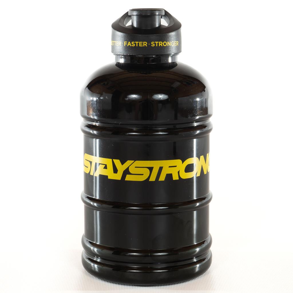 Stay Strong Word Canister Bottle - Black/ Yellow – staystrong-us